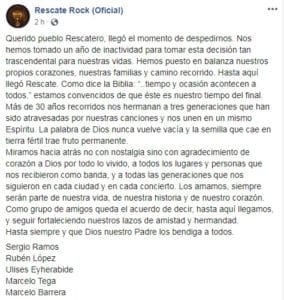 Banda Rescate chega ao fim após 30 anos - Templo Metal • Rock e Heavy ...